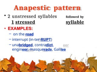 Elements of Poem with Poetic Feet and Meter | PPTX