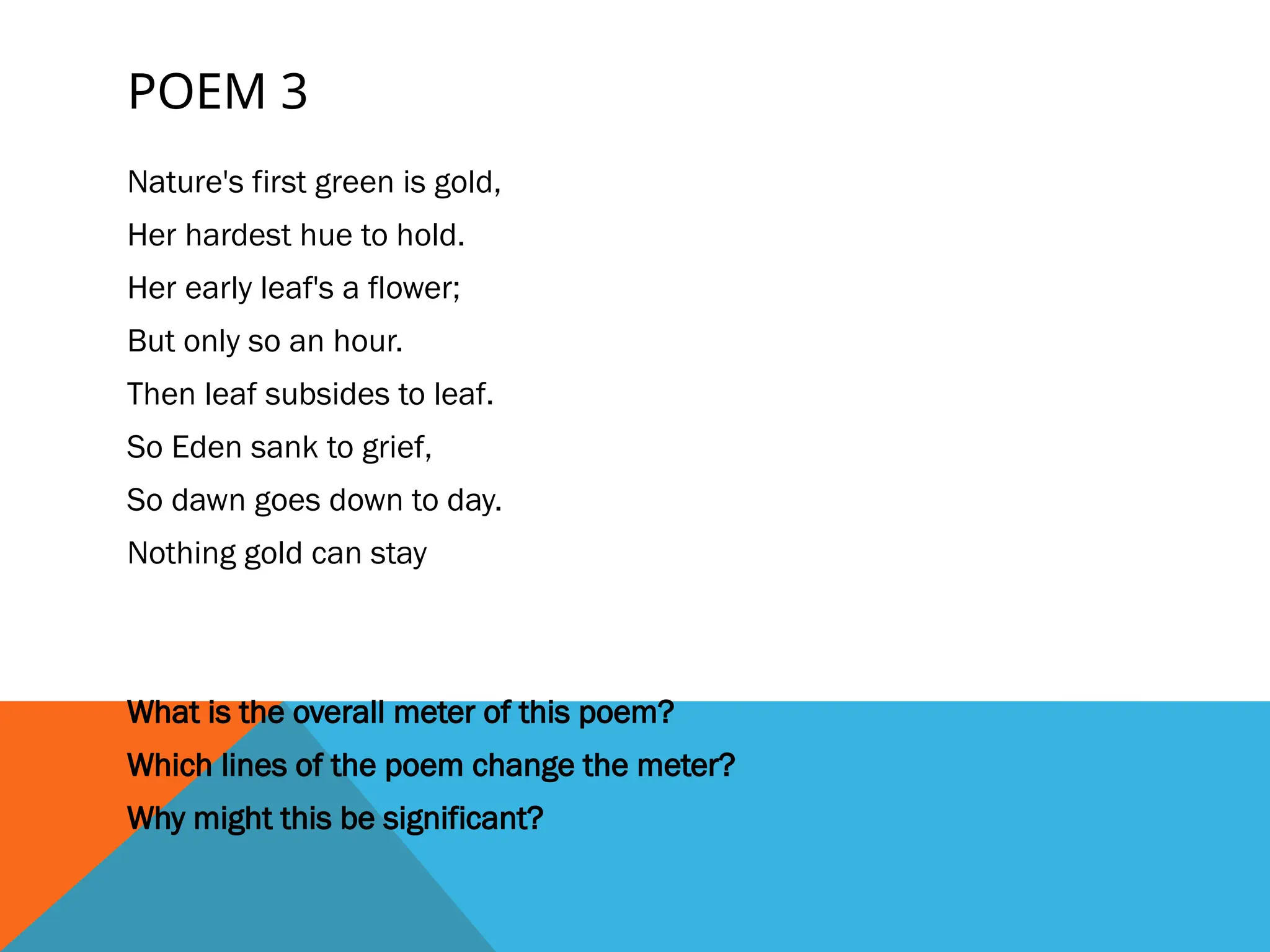 Meter: rhyme scheme and rhythm explored through passages | PPTX