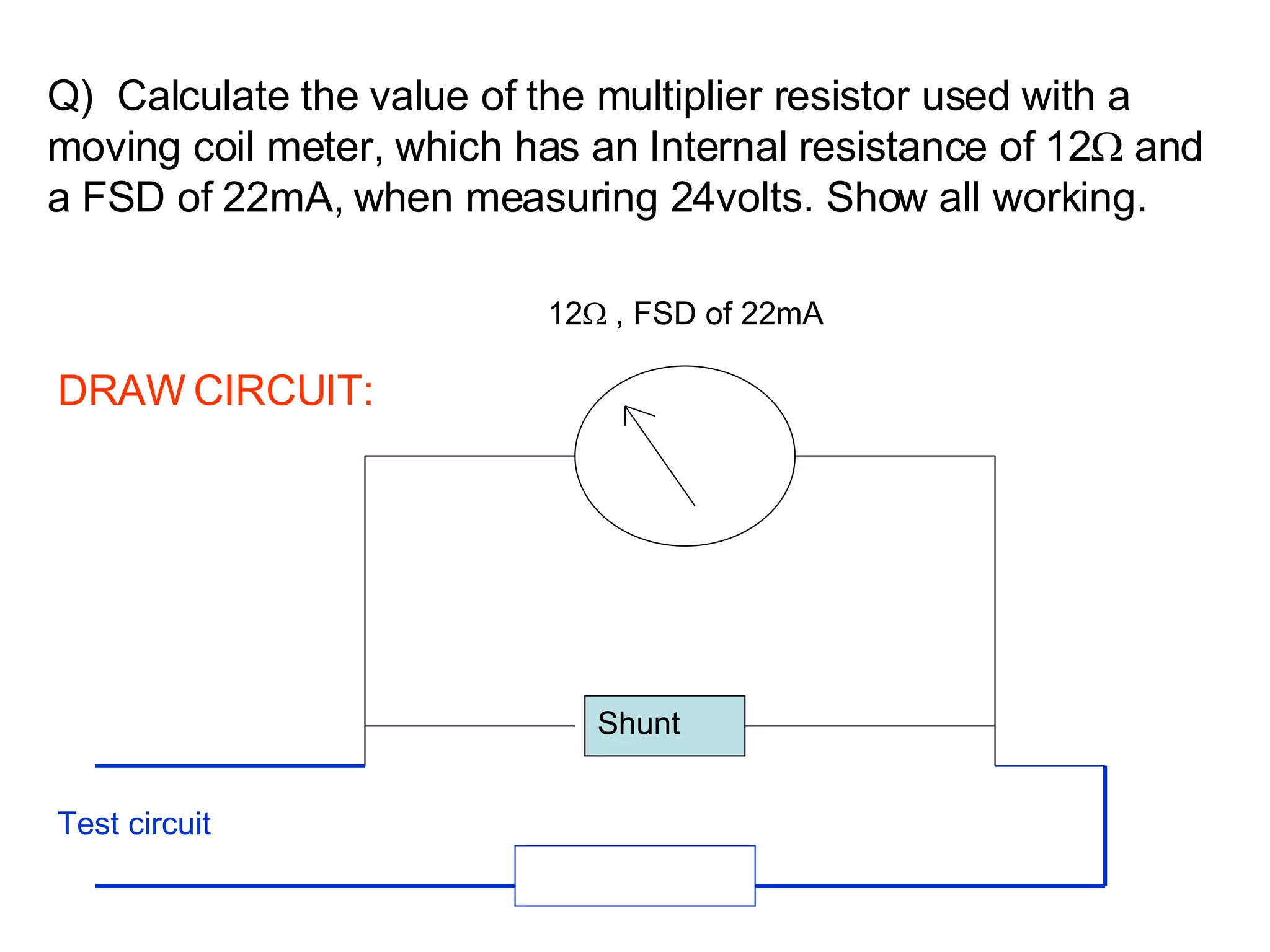 Meter Shunt (Ammeter) | PPT