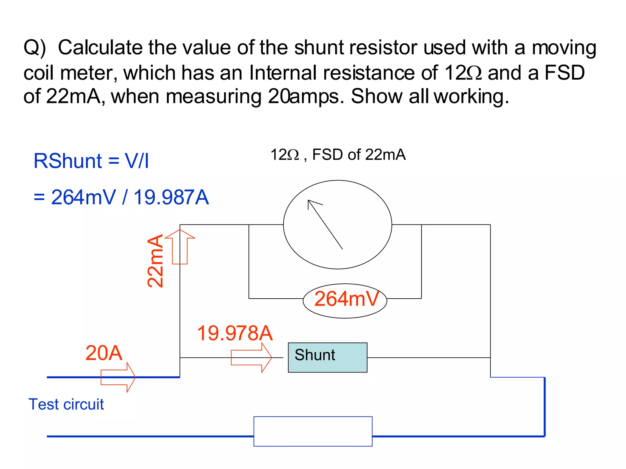 Meter Shunt (Ammeter) | PPT