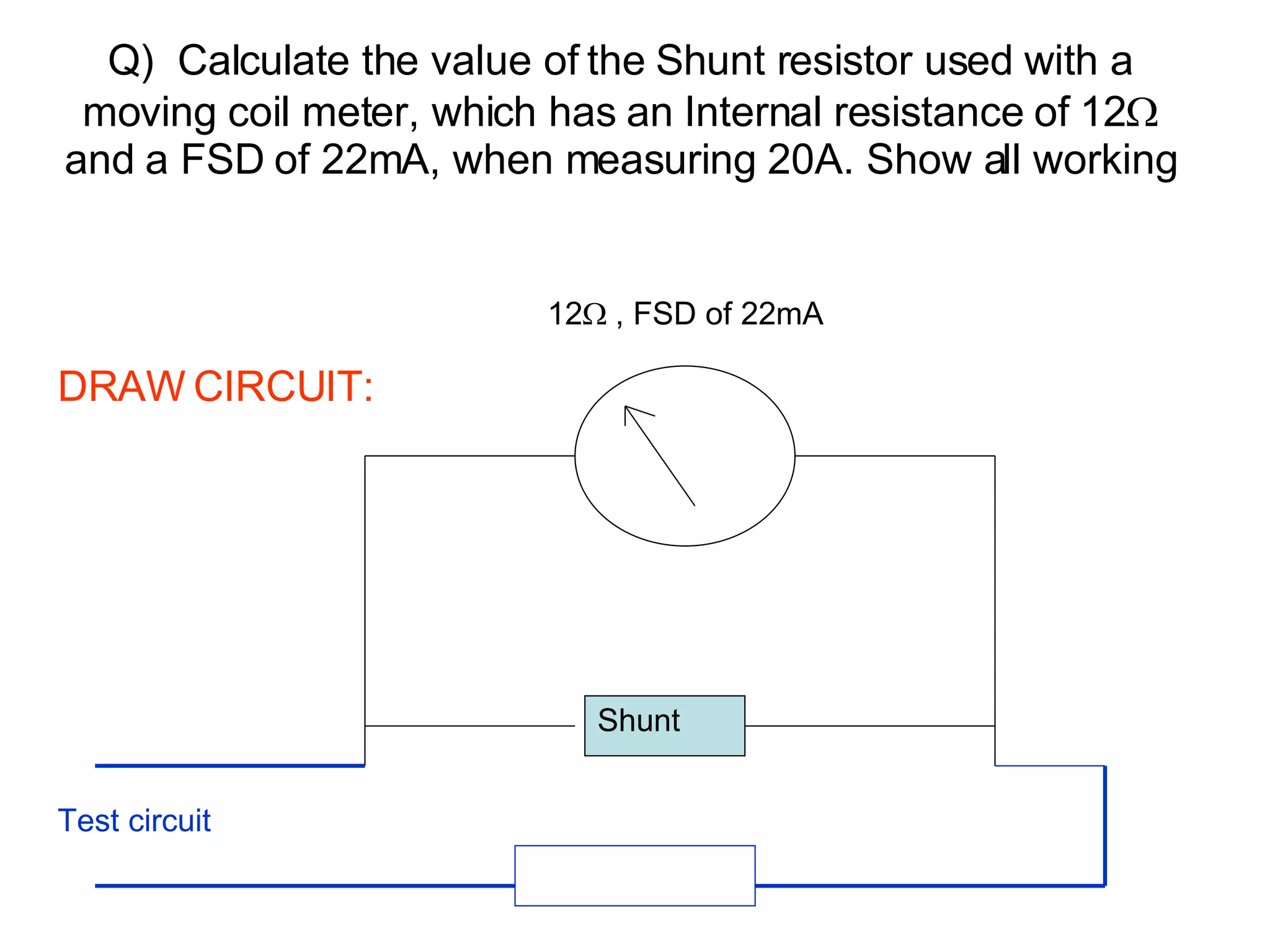Meter Shunt (Ammeter) | PPT