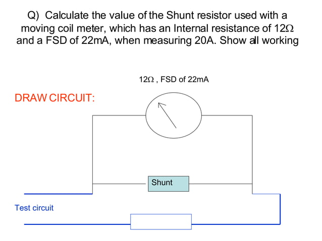 Meter Shunt (Ammeter) | PPT