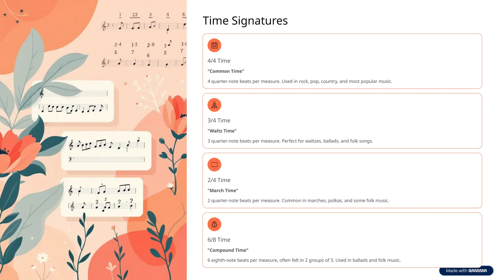 Meter and Singature.pptx Time And signature | PPTX
