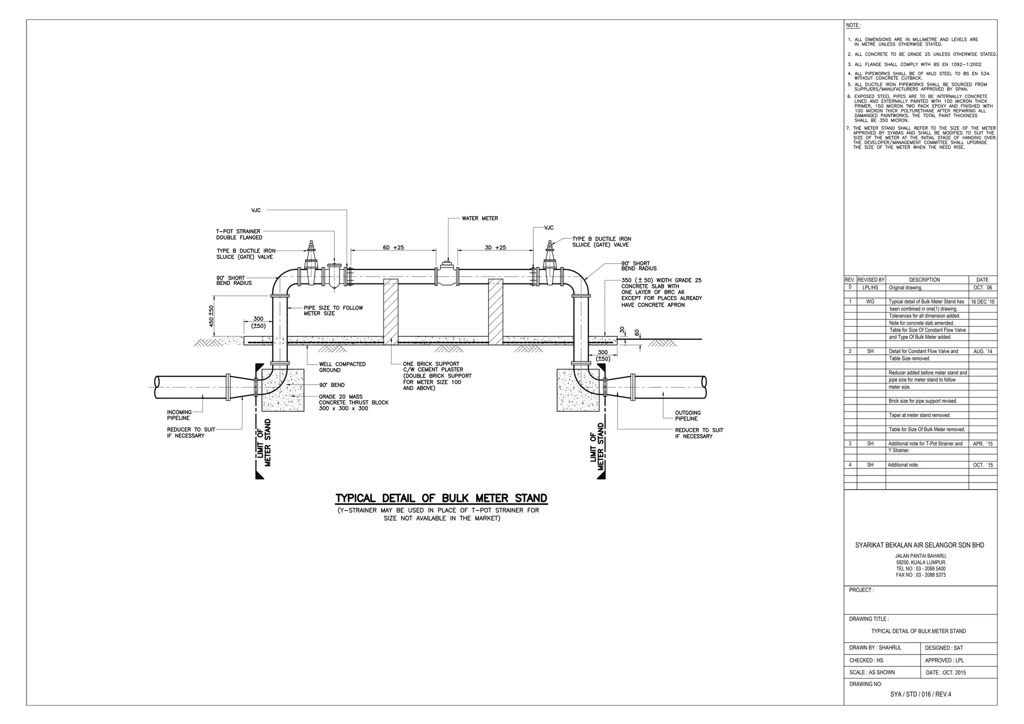 METER ARRANGEMENTS amd standard drawings for pipe laying works | PDF