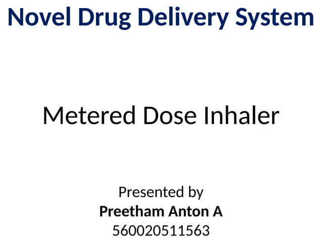 Metered Dose Inhaler Pharmaceutics Presentation.pptx