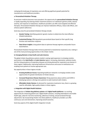 Inhaler Drug Delivery Systems Market Innovations and Emerging ...