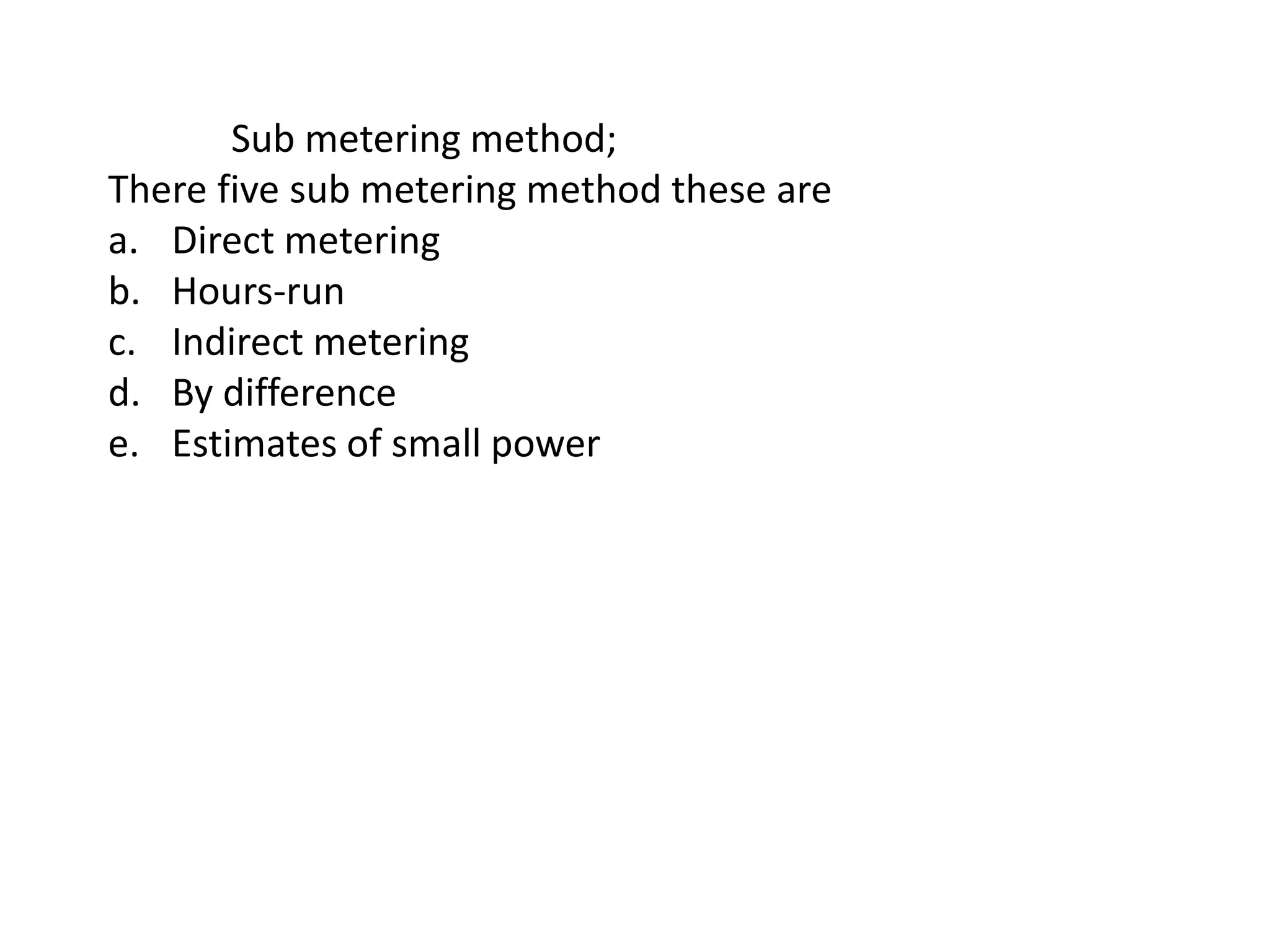 Metering techniques and practical examples | PPTX
