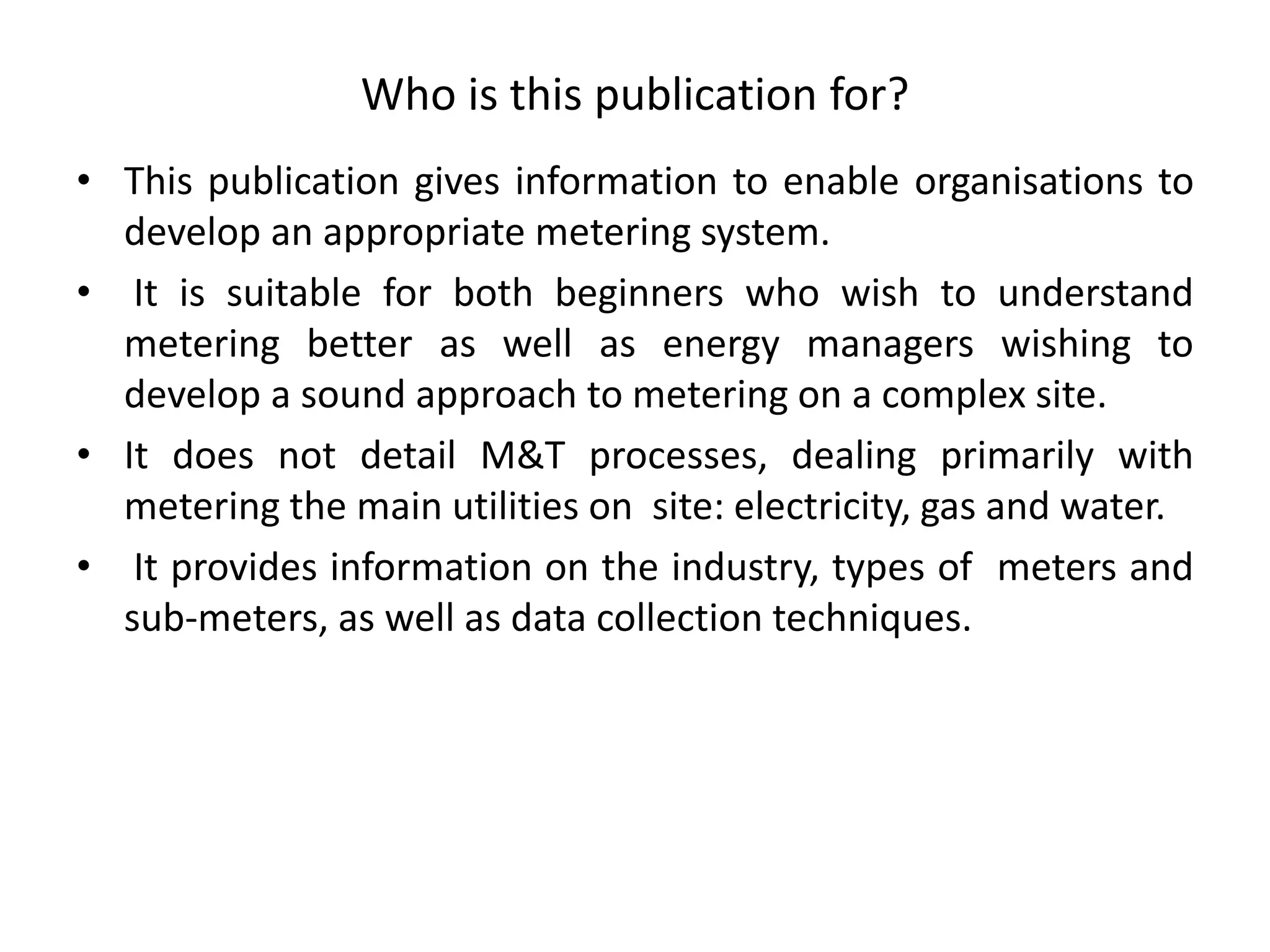 Metering techniques and practical examples | PPTX