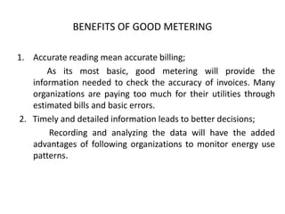 Metering techniques and practical examples | PPTX