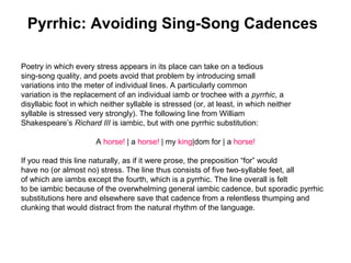 Meter in poetry middle school | PPT