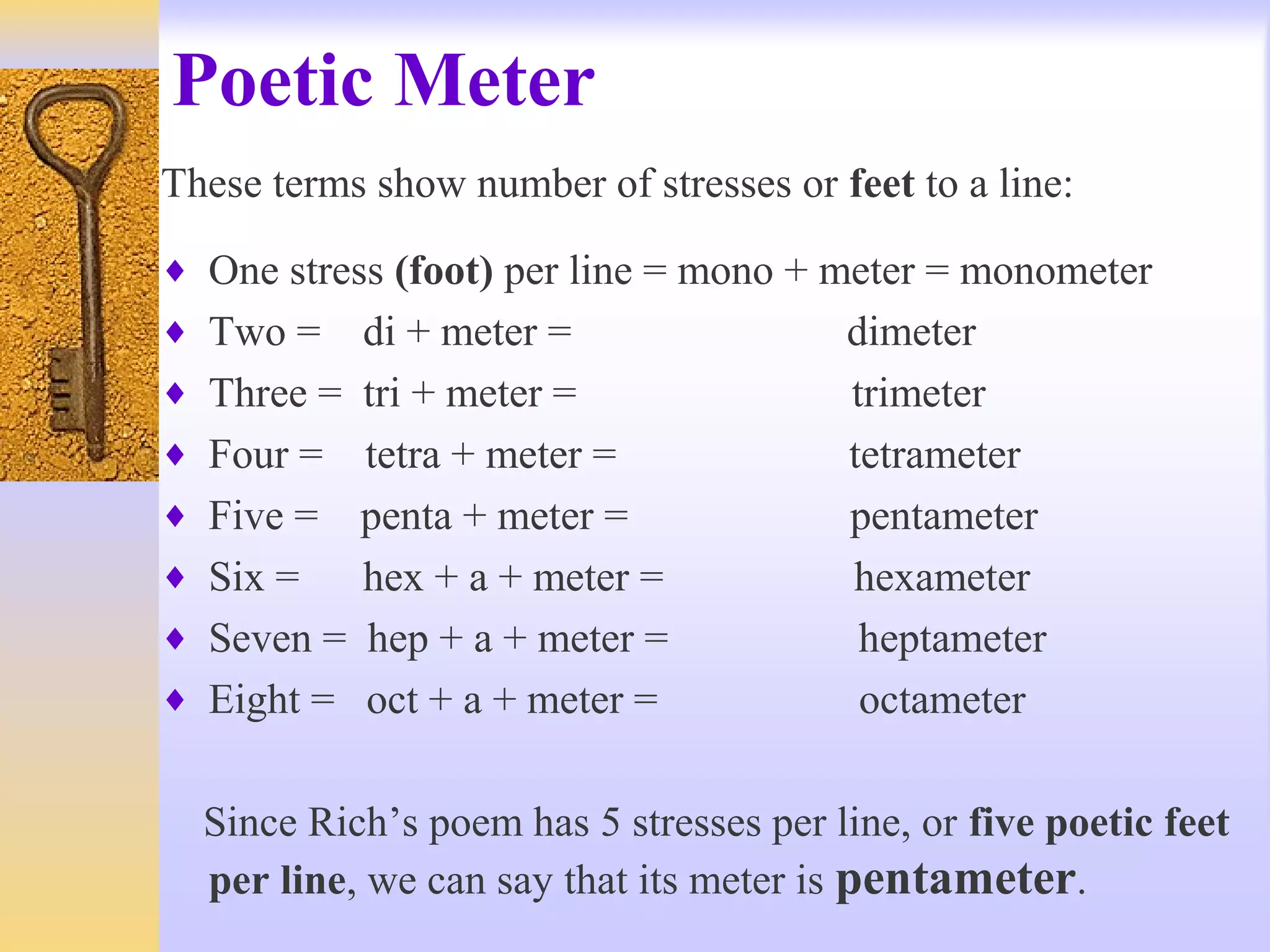 Poetry and Meter | PPT