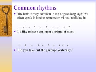 Poetry and Meter | PPT