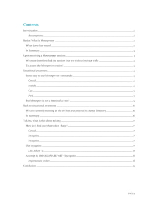 Meterpreter awareness | PDF