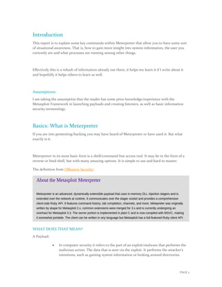 Meterpreter awareness | PDF