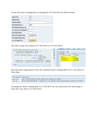 Meter Reading Upload Interval :Used for uploading readings through IDocs | PDF