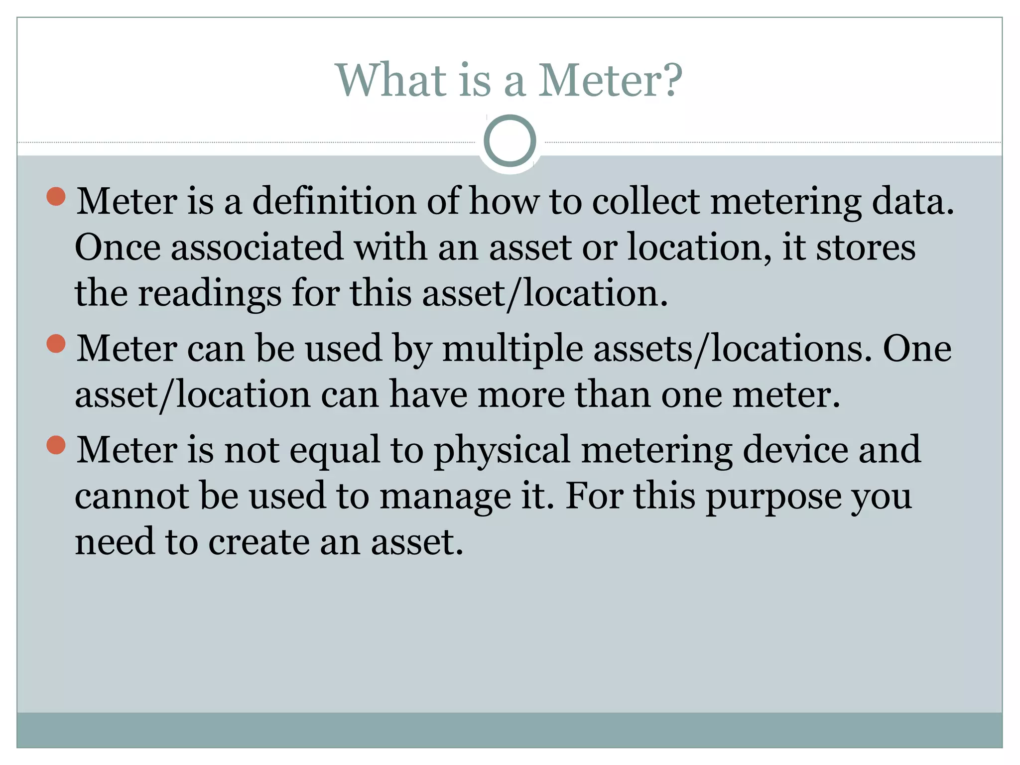 Meters in IBM Maximo Asset Management | PPT