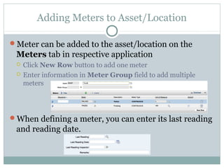 Meters in IBM Maximo Asset Management | PPT