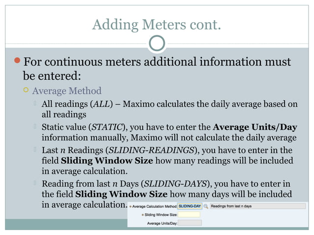 Meters In Ibm Maximo Asset Management Ppt Auto Navigation Systems Auto Technology