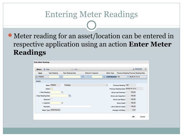Meters In Ibm Maximo Asset Management Ppt Auto Navigation Systems Auto Technology