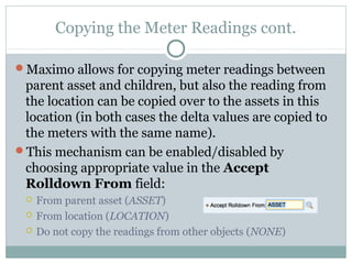 Meters in IBM Maximo Asset Management | PPT