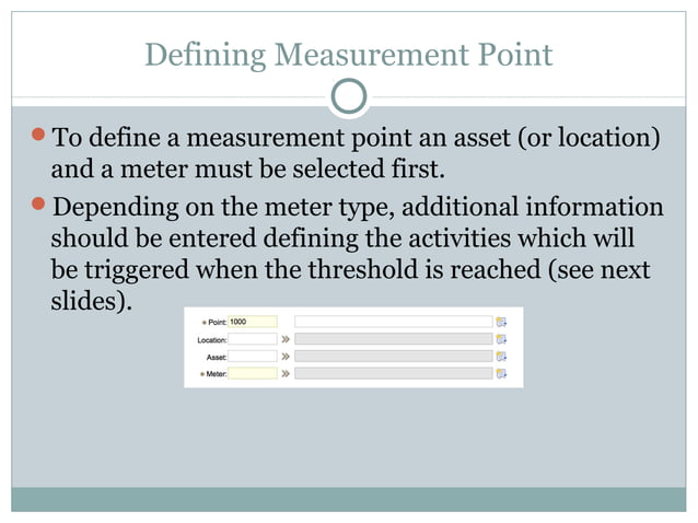 Meters in IBM Maximo Asset Management | PPT | Auto Navigation Systems ...