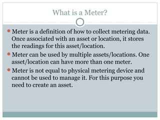 Meters in IBM Maximo Asset Management | PPT