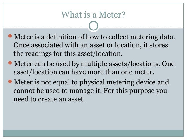 Meters in IBM Maximo Asset Management