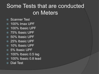 Calibration & Testing of Electronic Meters | PPTX