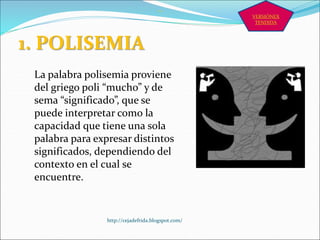 Metáfora y polisemia | PPTX