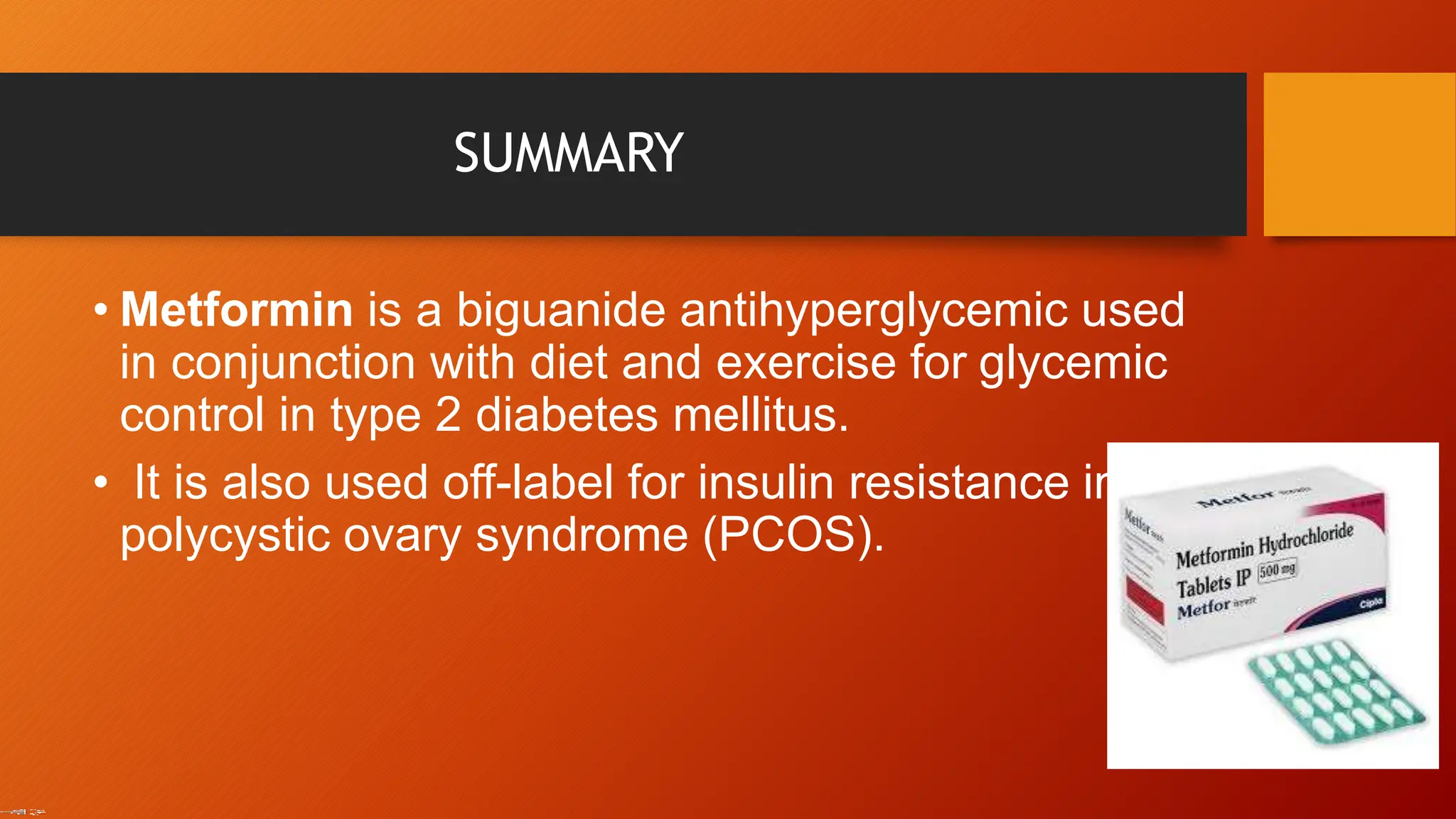 DRUG PROFILE OF METFORMIN : Intro, history, MOA, dose, pharmacokinetics ...