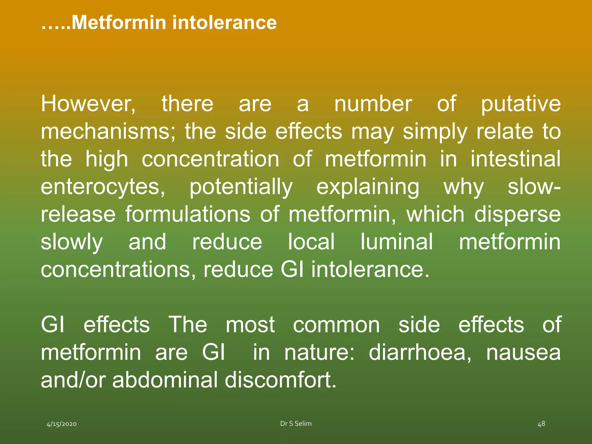 Clinical Uses of Metformin _ Dr Shahjada Selim | PPTX
