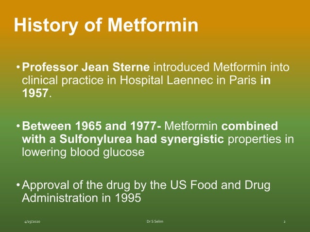 Clinical Uses of Metformin _ Dr Shahjada Selim | PPTX