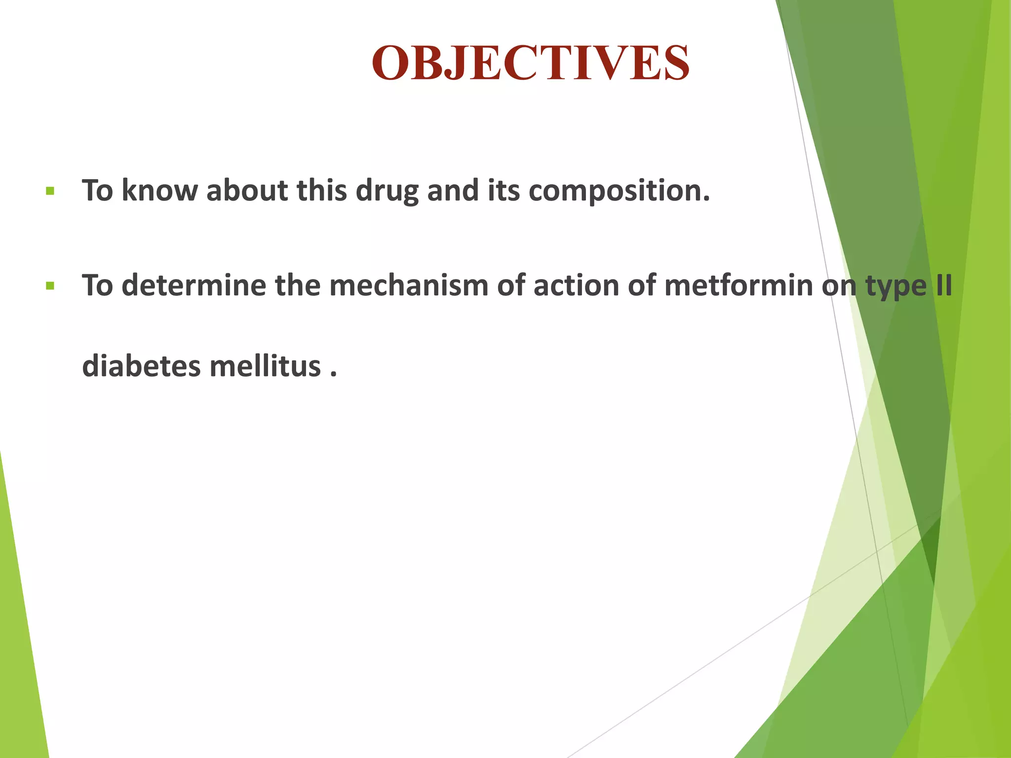 Metformin; type 2 diabetes; healthcare; nutrition | PPTX