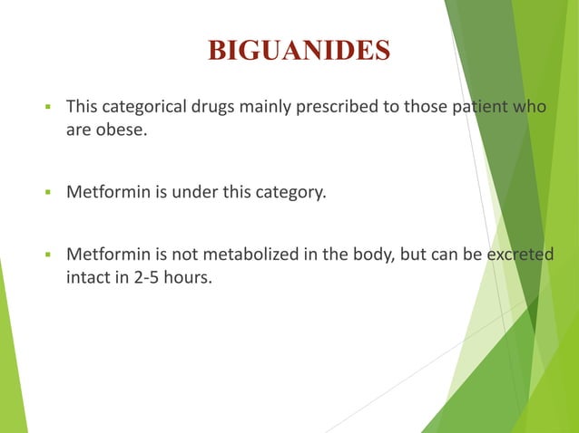 Metformin; type 2 diabetes; healthcare; nutrition | PPT