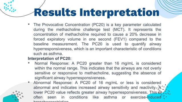 methacholine challenge.pptx | Lung and Respiratory Health | Diseases ...