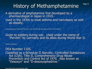 Methamphetamine by Rand L. Kannenberg | PPT