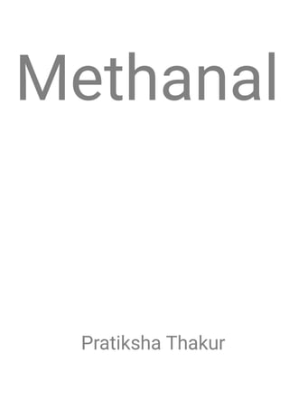 Methanal | PDF