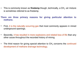 Methane gases in Indian coal mine and effect | PPT