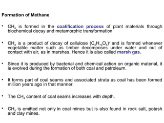 Methane gases in Indian coal mine and effect | PPT