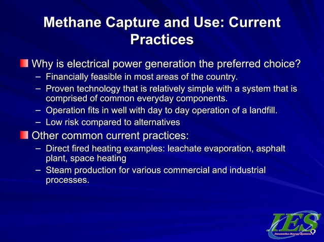 MethaneDennisPlaster-CaptureandUseCurrentPracticesvs-FuturePossibilities.ppt