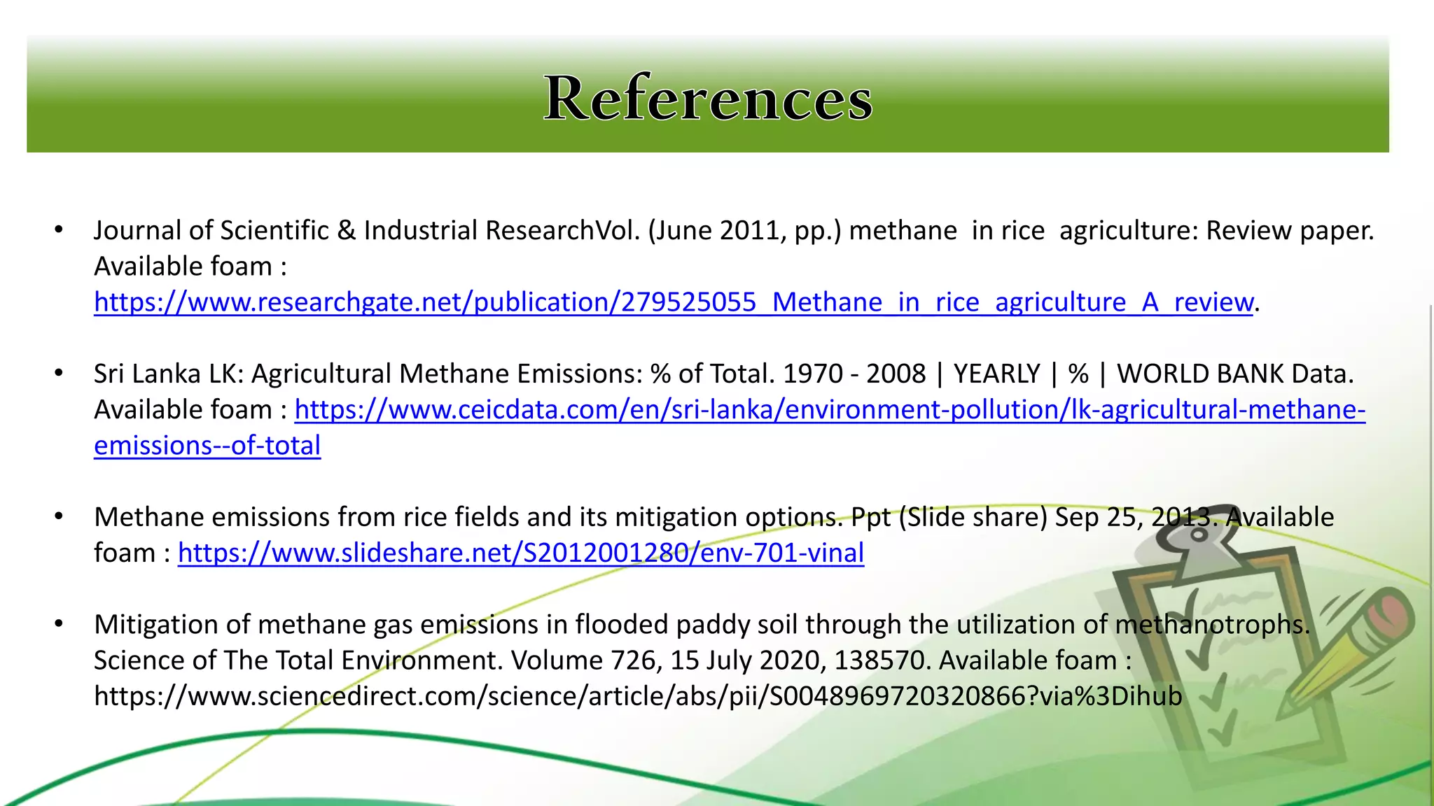 Methane emission from paddy field.pptx