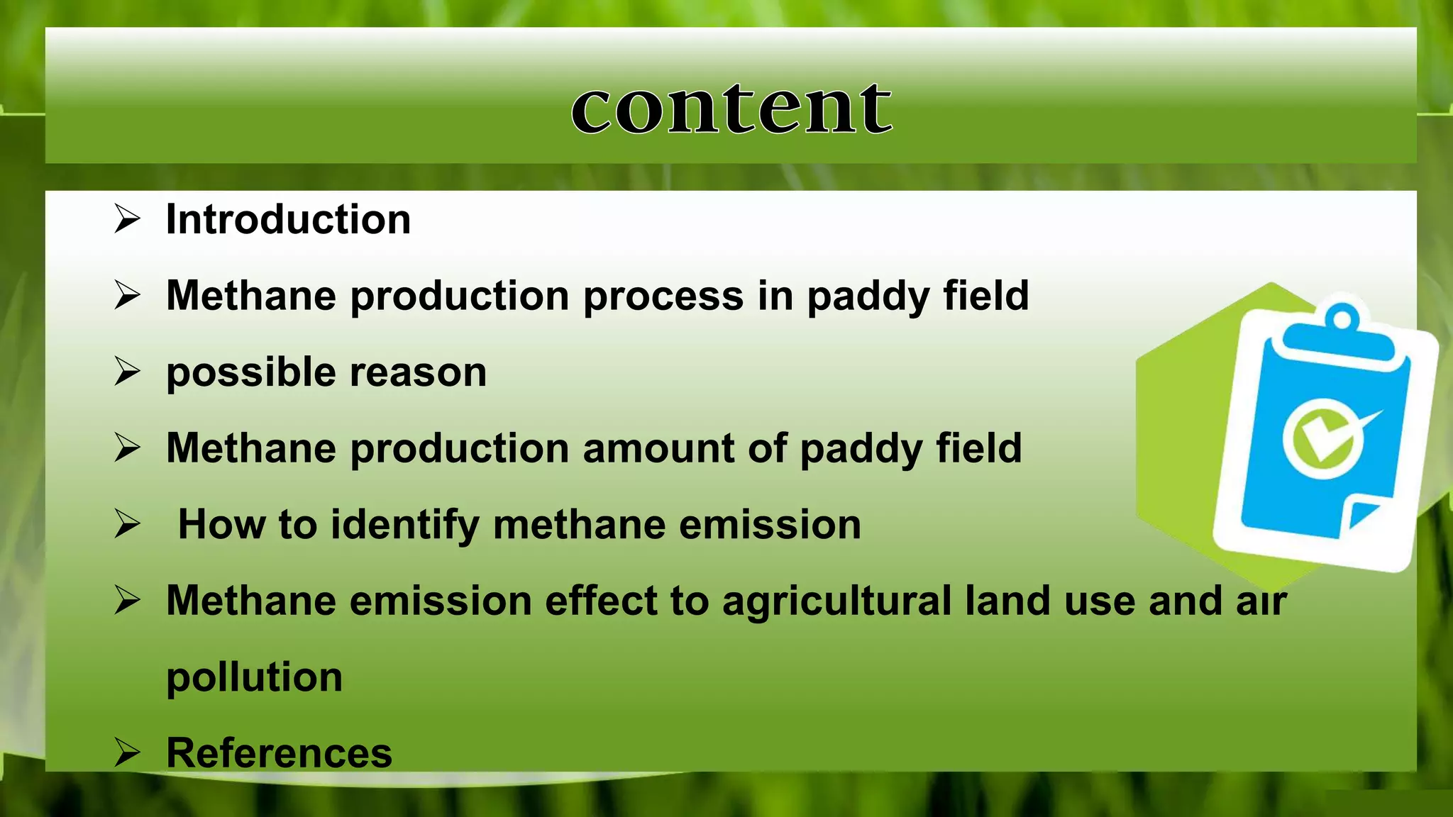 Methane emission from paddy field.pptx