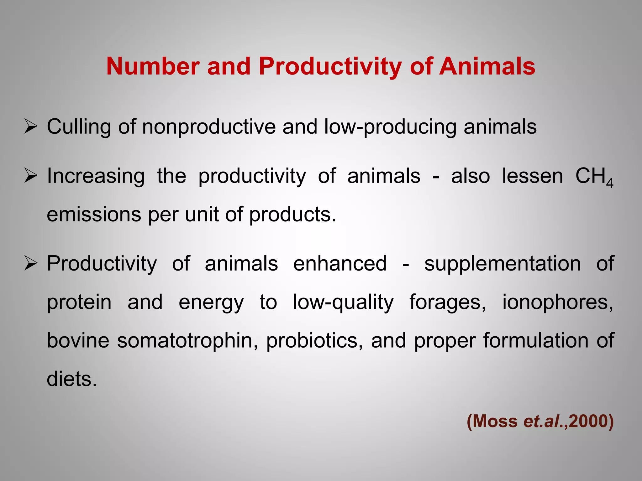 Methane Mitigation In Ruminants Through Nutritional Interventions | PPTX