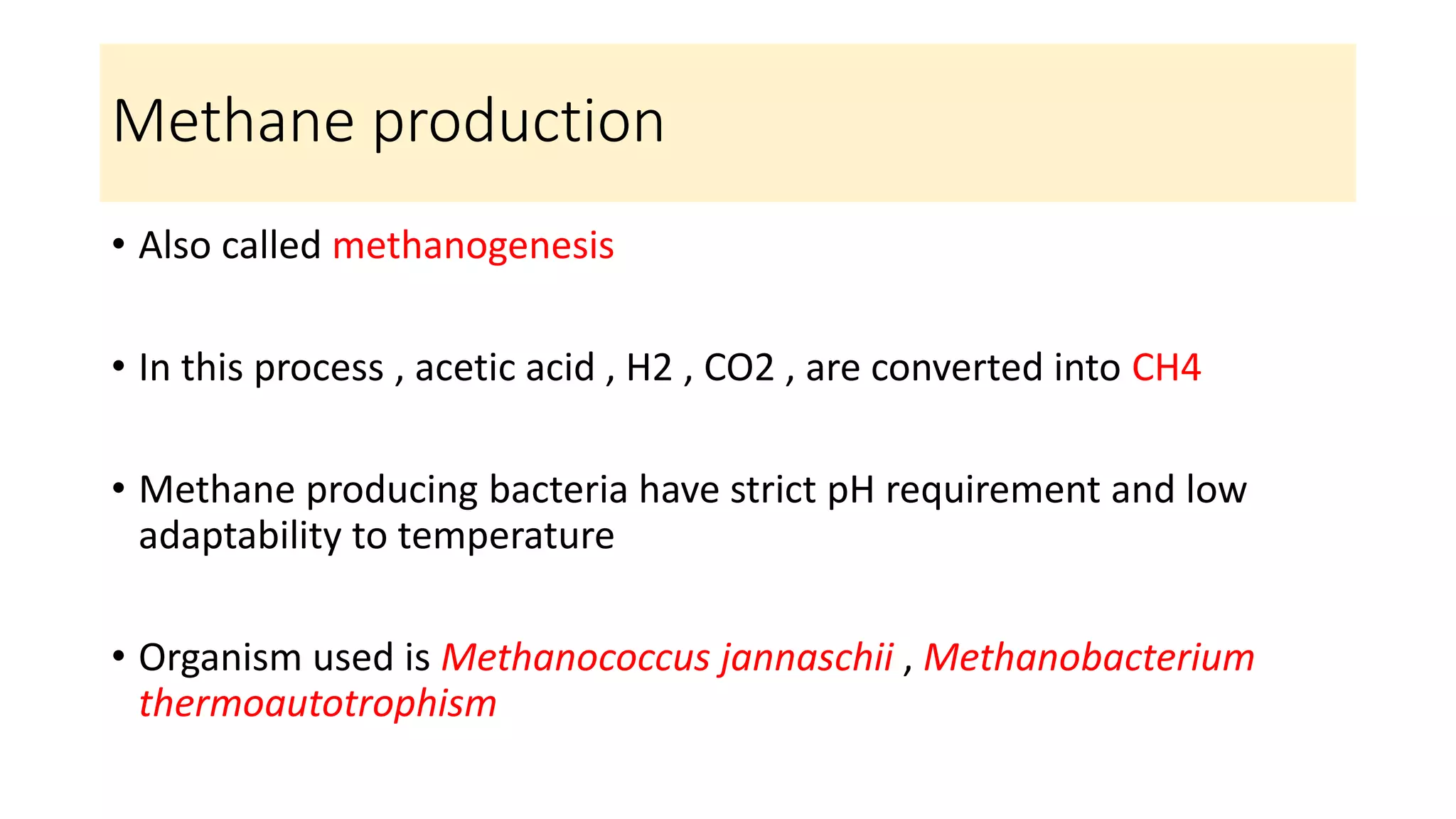Methane production | PPTX