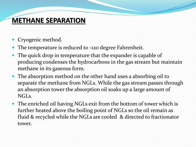 Methane separation on Offshore Topside Platform | PPTX
