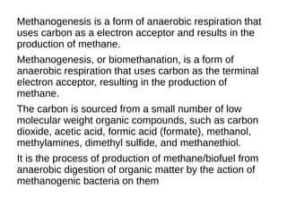 Methanogenesis | PDF