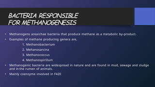 METHANOGENESIS of microbial physiology in microbiology | PPT