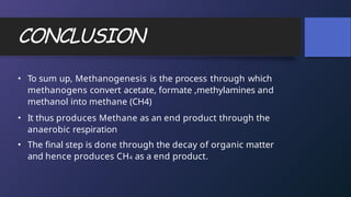 METHANOGENESIS of microbial physiology in microbiology | PPT