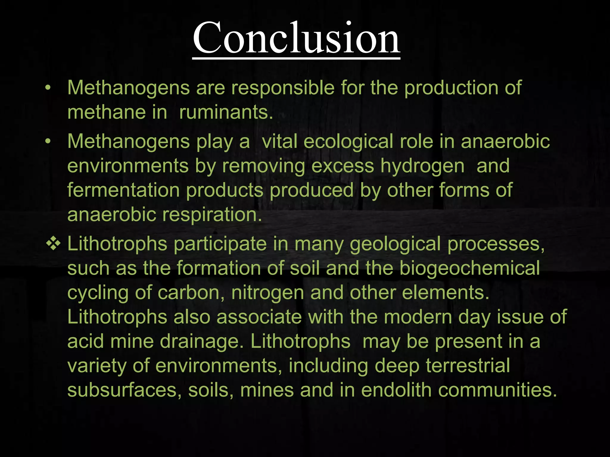 Methanogens and chemolithotrophy | PPTX