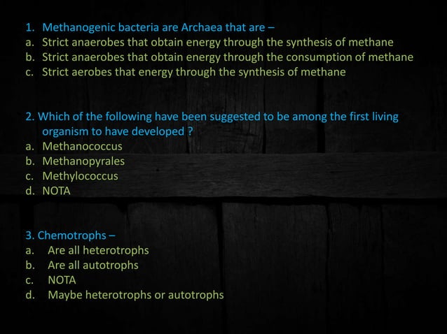 Methanogens and chemolithotrophy | PPTX | Chemistry | Science